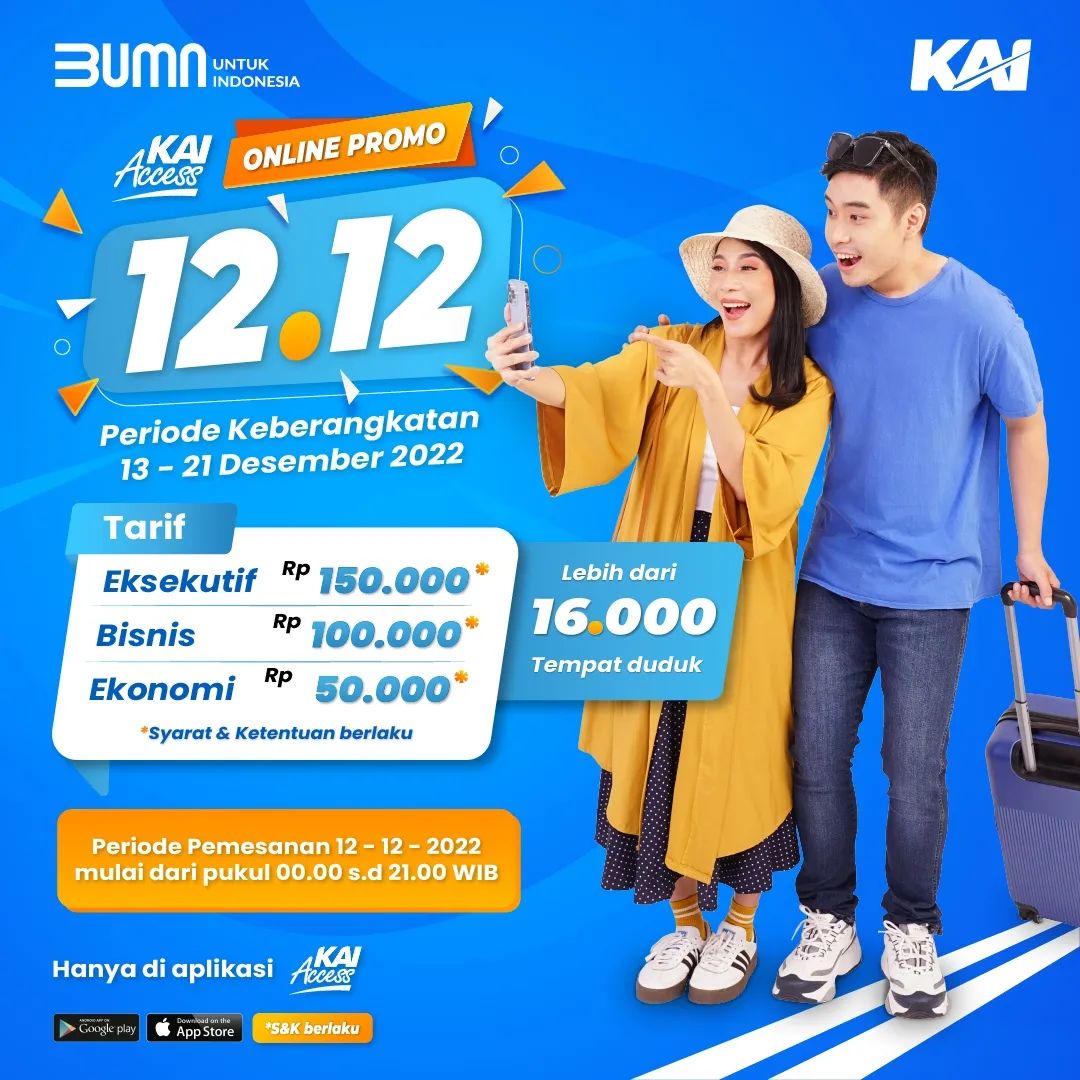 Harbolnas 12.12, KAI Tebar 16 Ribu Tiket Promo - TopCareerID