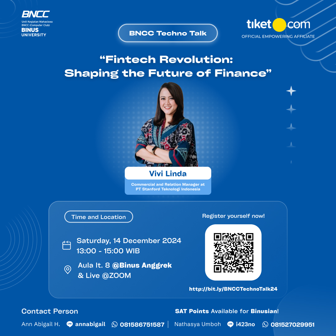 BNCC Techno Talk 2024 Siap Digelar, Bahas Masa Depan Keuangan di Era Fintech - TopCareerID